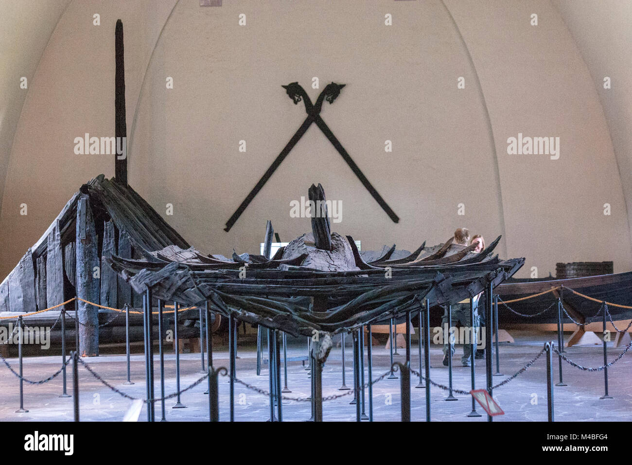 Tune ship in Viking Ship Museum, Huk Aveny, Oslo, Norway Stock Photo ...