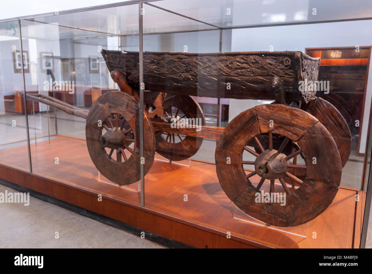Horse cart in Viking Ship Museum, Huk Aveny, Oslo, Norway Stock Photo ...