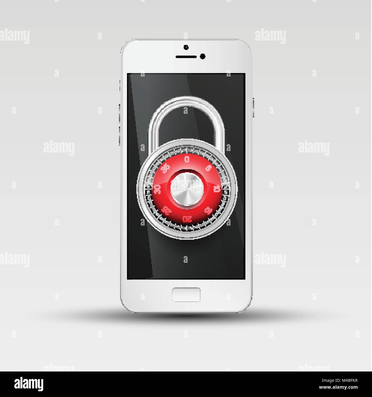 Phone security illustration, vector Stock Vector Image & Art - Alamy