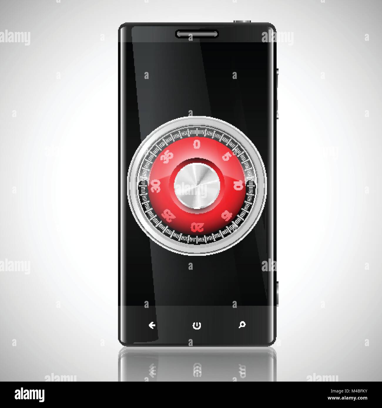 Phone security illustration, vector Stock Vector Image & Art - Alamy