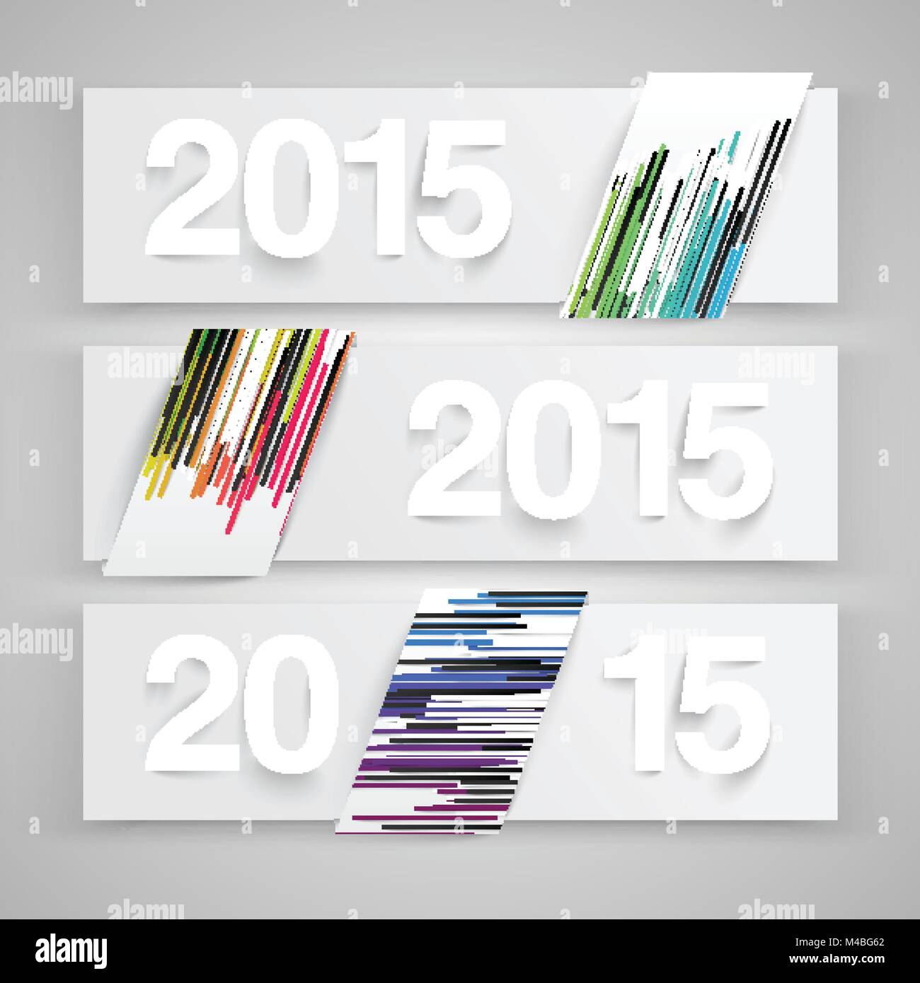 2015 made by paper, vector Stock Vector Image & Art - Alamy
