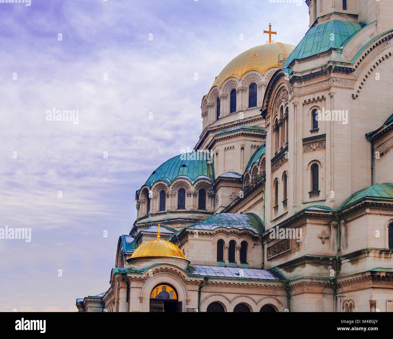 Part of Alexander Nevsky Cathedral in Sofia, the capital of Bulgaria ...