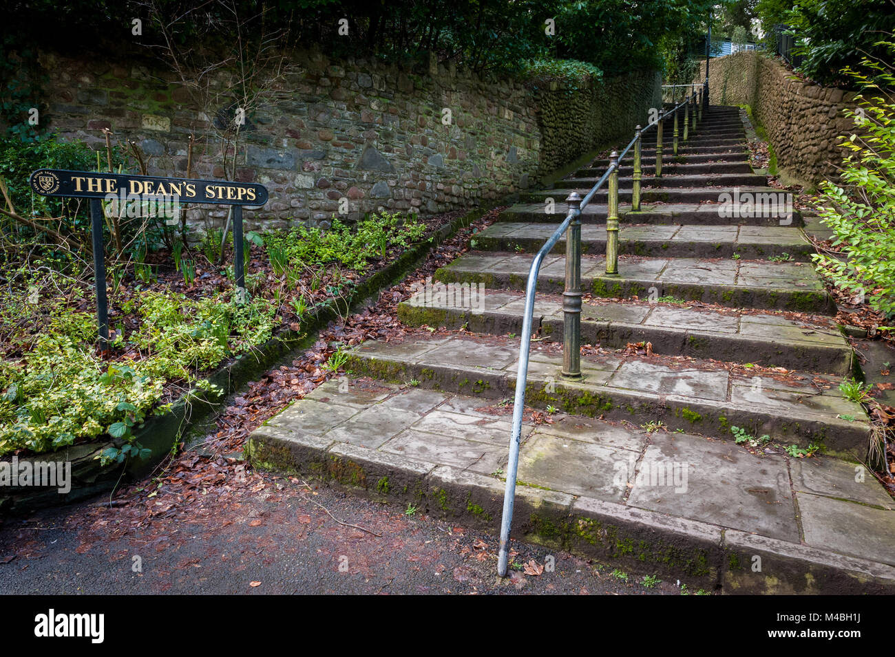 The Dean's Steps. Llandaff Stock Photo - Alamy