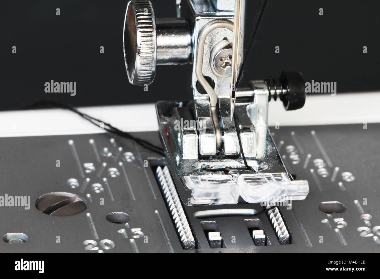 Sewing machine close up detail Stock Photo - Alamy