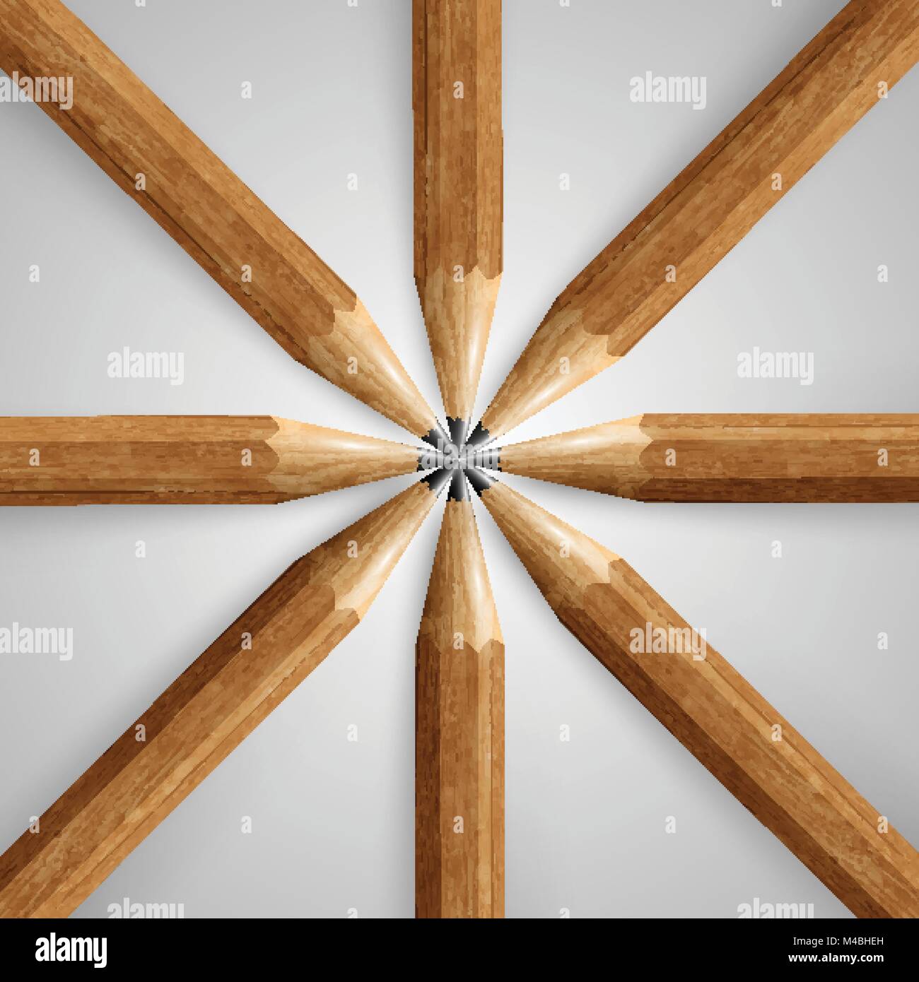 Wooden realistic pencils, vector Stock Vector Image & Art - Alamy