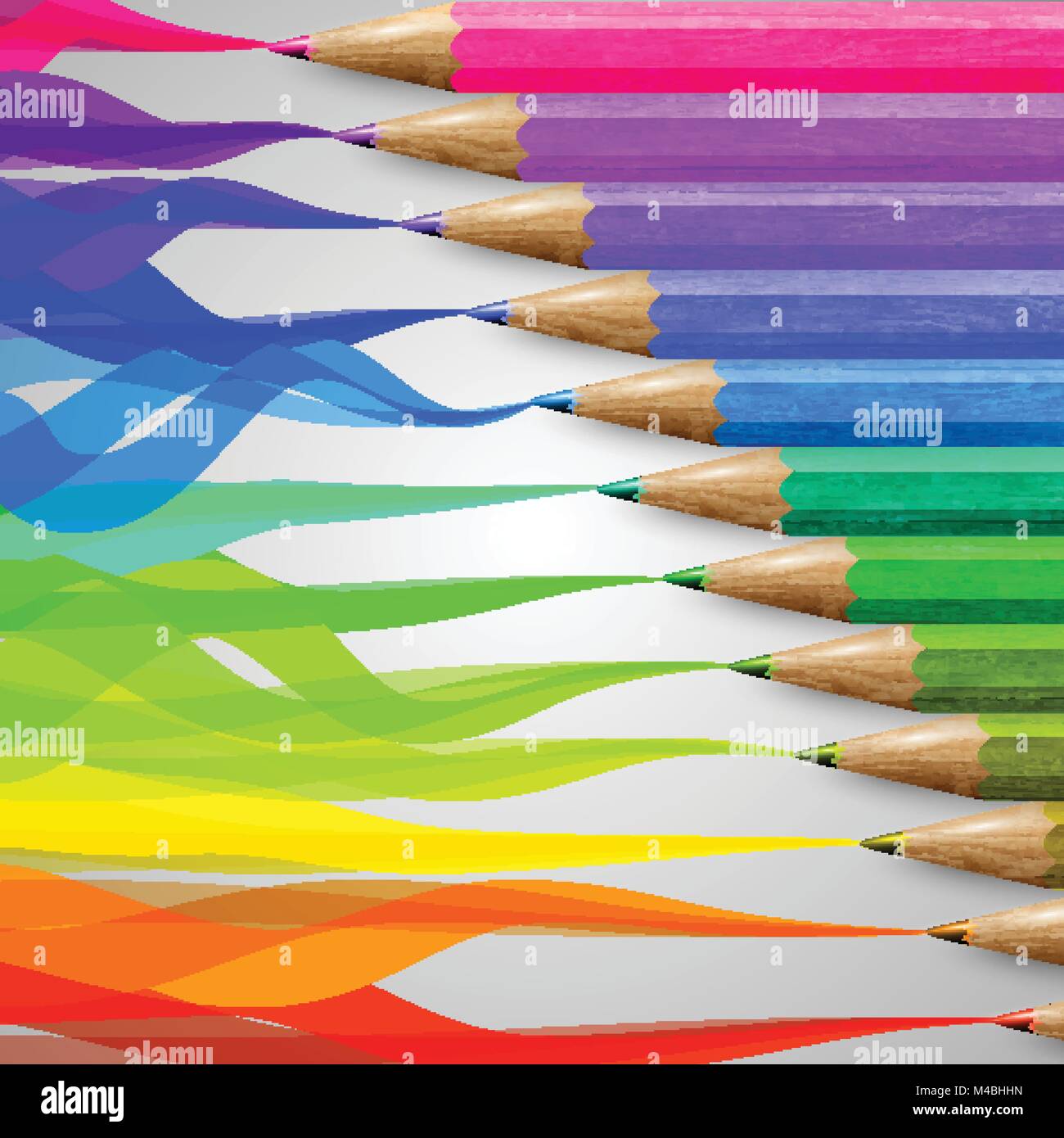 Realistic wooden colorful pencils, vector Stock Vector Image & Art - Alamy
