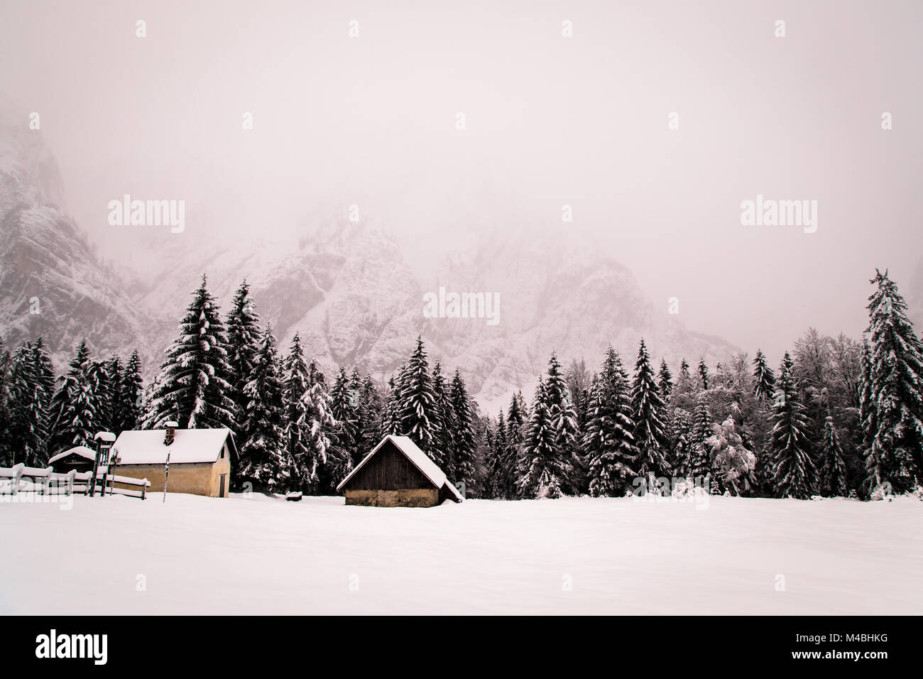 The first snow of the year in the italian alps Stock Photo - Alamy