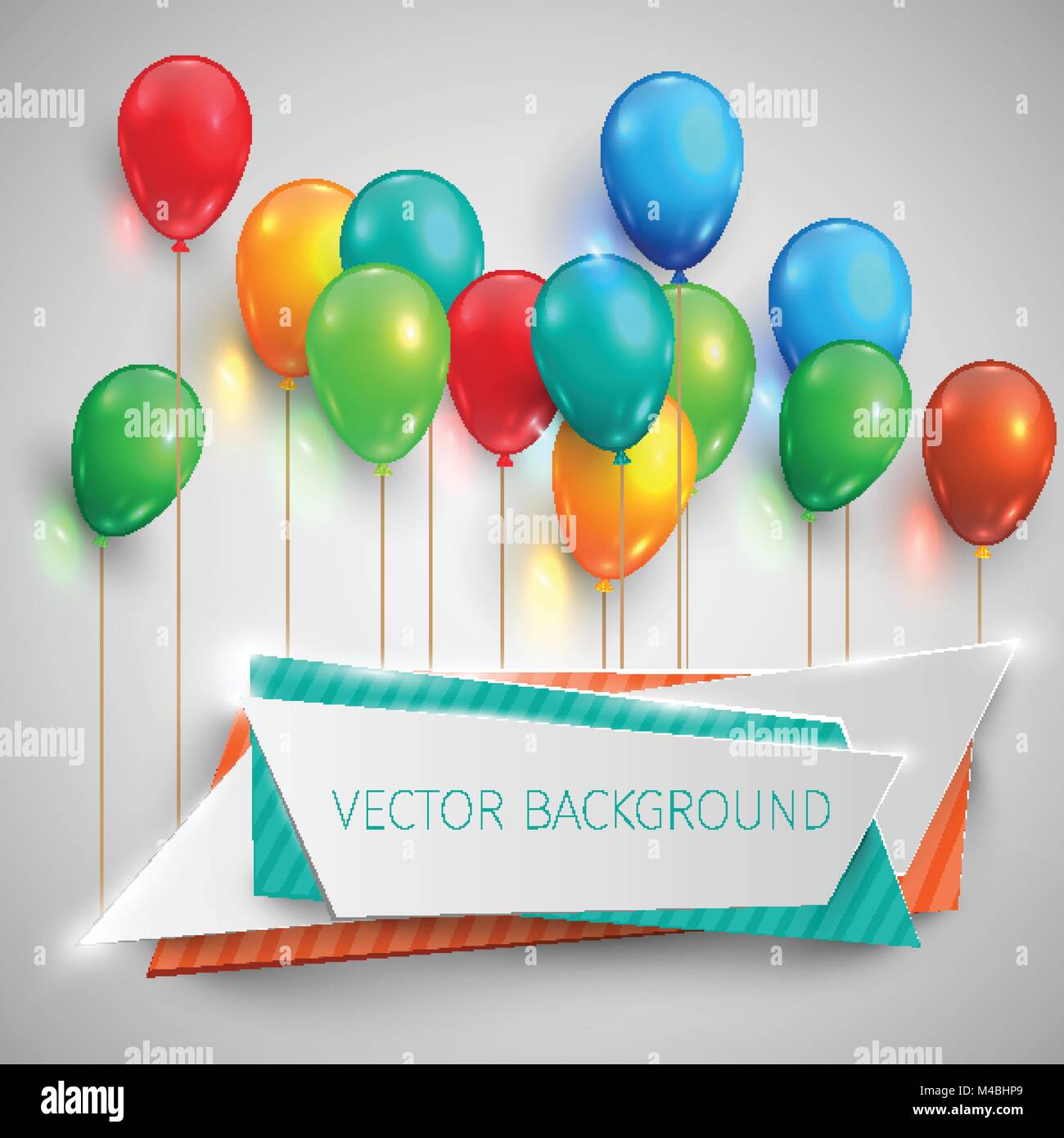 Color glossy balloons lift labels, vector Stock Vector Image & Art - Alamy