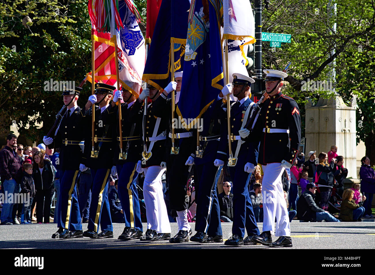 Joint Staff Honor Guard during Cherry Blossom Parade in Washington DC ...