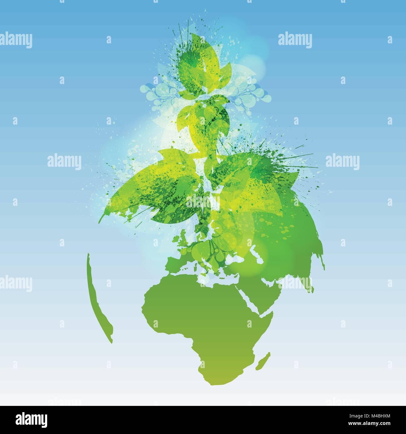 Green world, vector Stock Vector Image & Art - Alamy