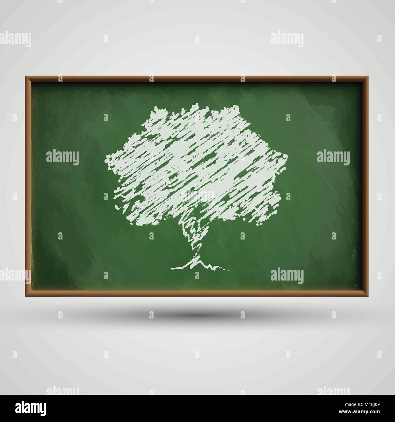 Blackboard with a tree, vector Stock Vector Image & Art - Alamy