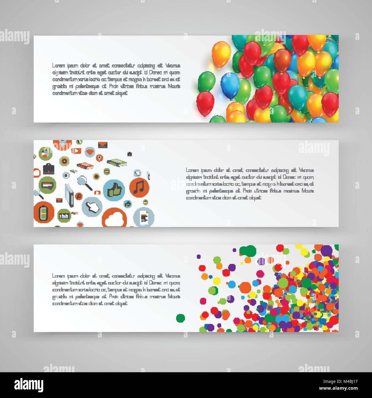 Colorful templates for web and advertising, vector illustration Stock ...