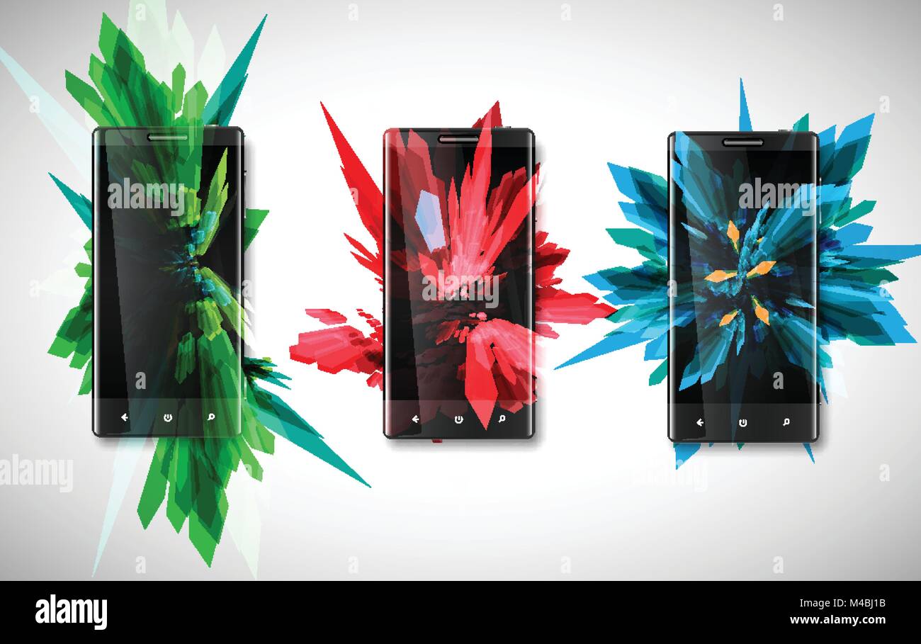 Colorful phones, vector Stock Vector Image & Art - Alamy