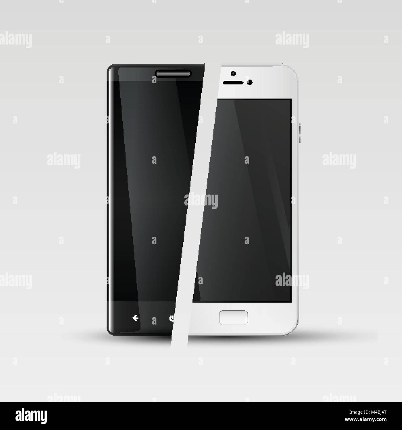 Realistic smartphones, vector illustration Stock Vector Image & Art - Alamy