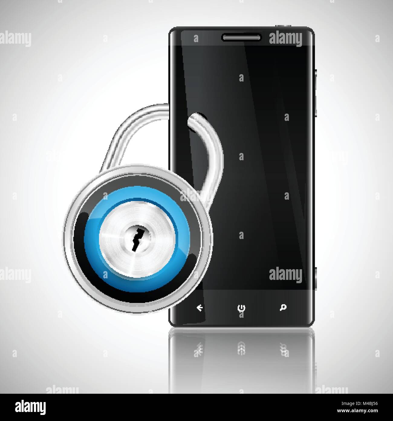 Phone security illustration, vector Stock Vector Image & Art - Alamy