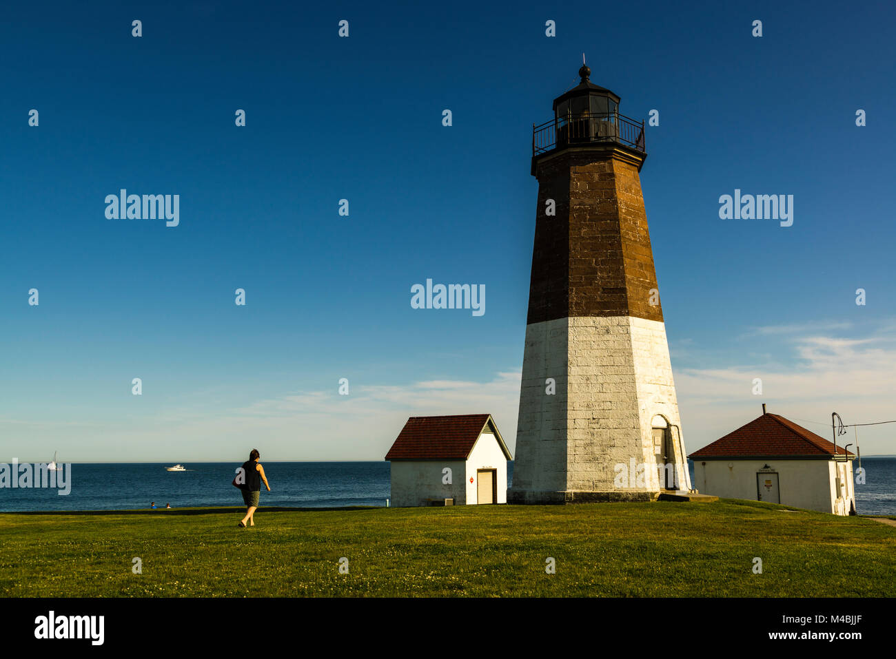 Point Judith Lighthouse Narragansett, Rhode Island, USA Stock Photo - Alamy