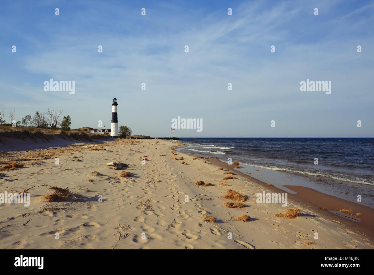 Big Sable Point Lighthouse in dunes, built in 1867 Stock Photo - Alamy