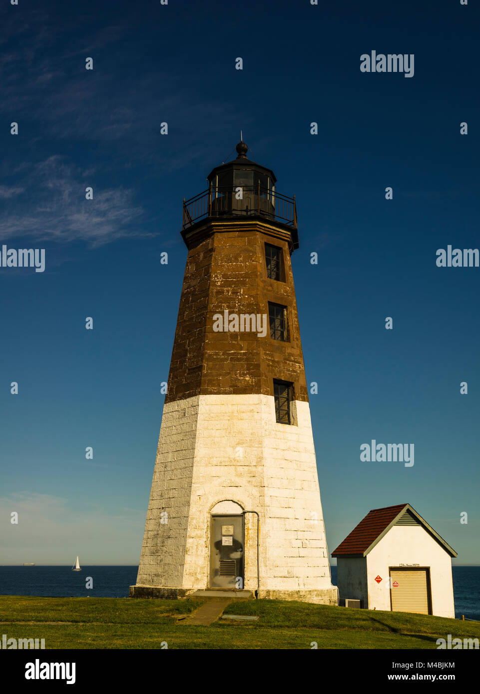 Point Judith Lighthouse Narragansett, Rhode Island, USA Stock Photo - Alamy