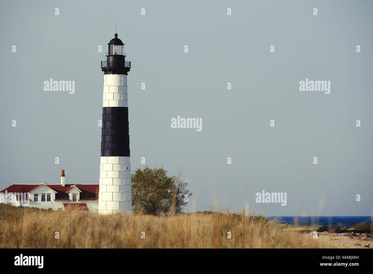 Big Sable Point Lighthouse in dunes, built in 1867 Stock Photo - Alamy