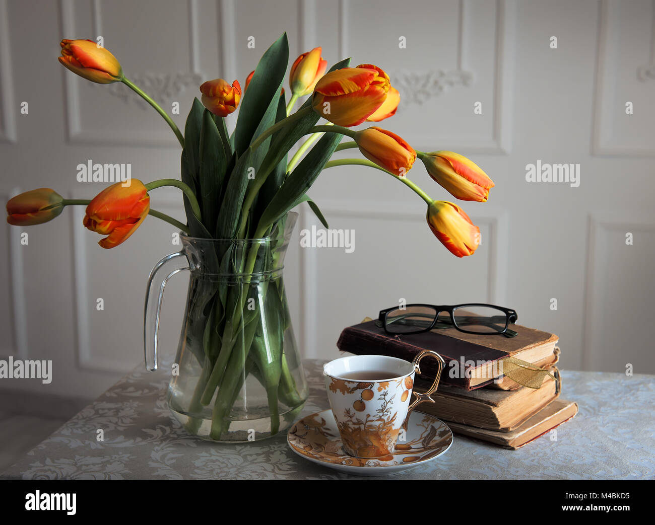 beautiful still-life with flowers Stock Photo - Alamy