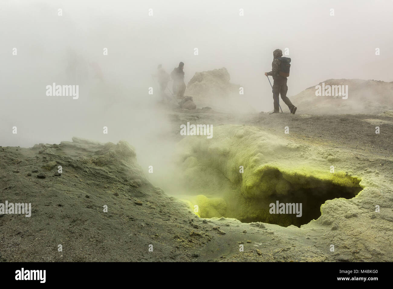 Fumarole activity in crater of Mutnovsky volcano Stock Photo - Alamy