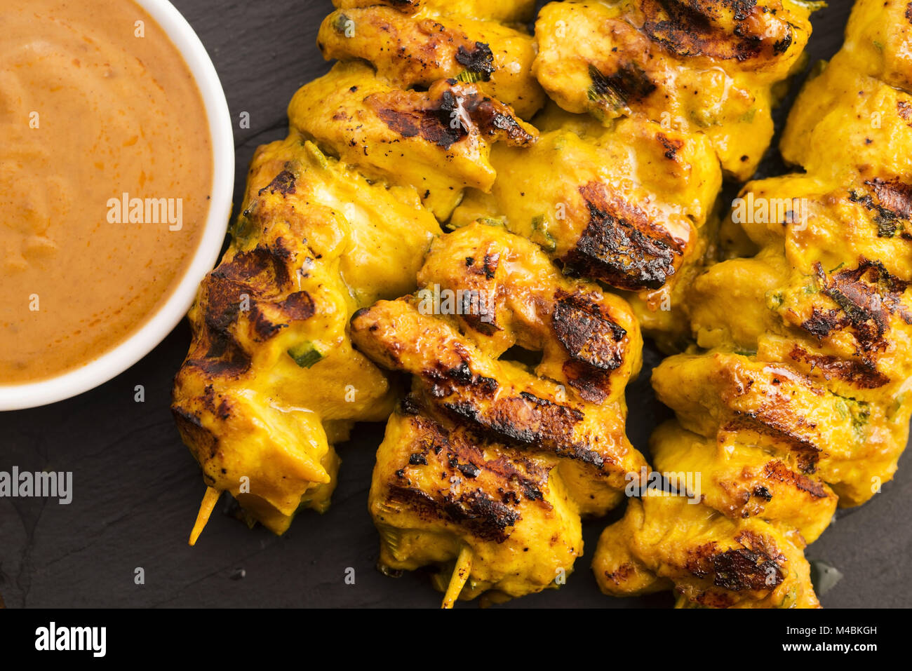 Delicious Asian Cuisine Chicken Satay Stock Photo - Alamy