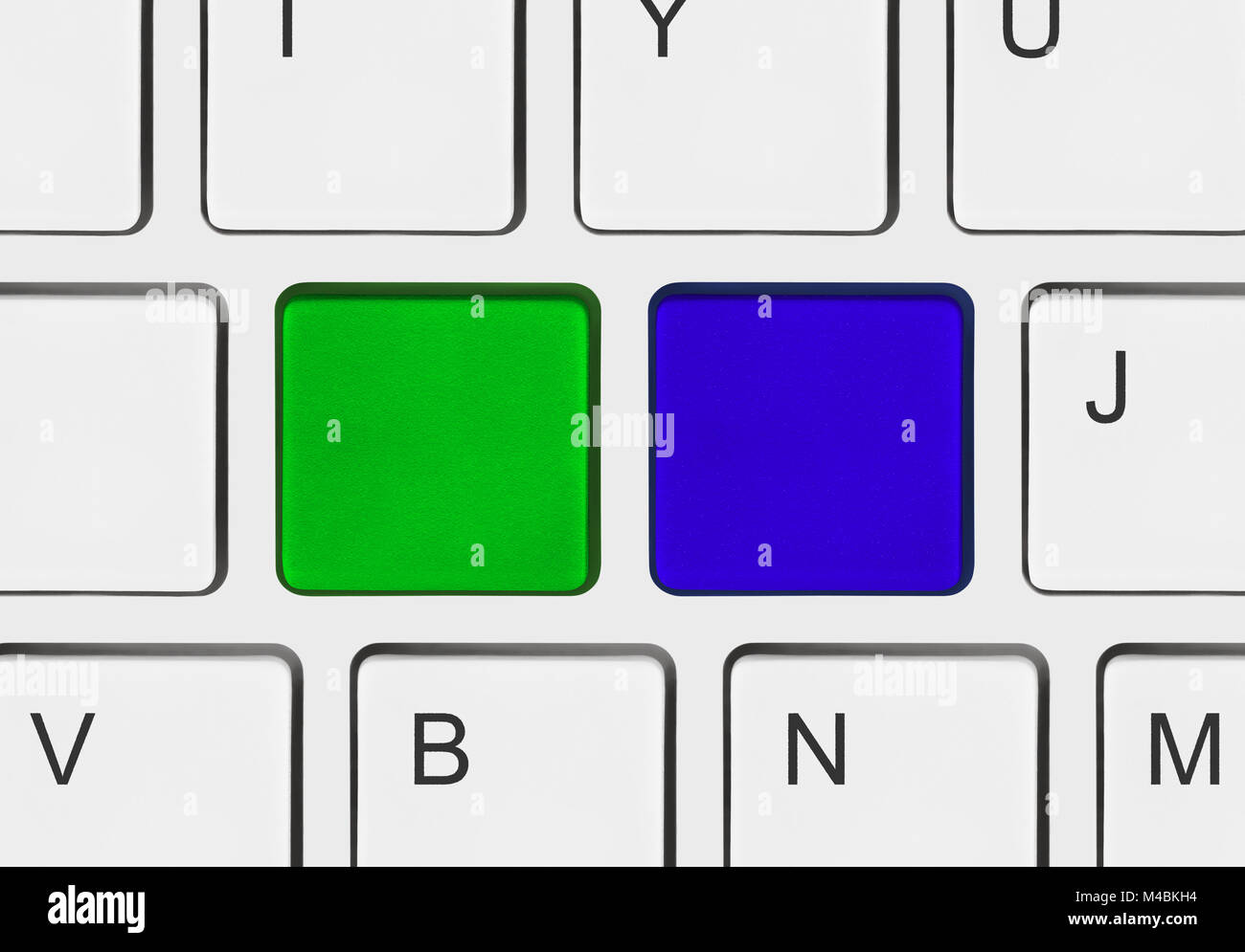 Computer notebook keyboard with two blank keys Stock Photo - Alamy