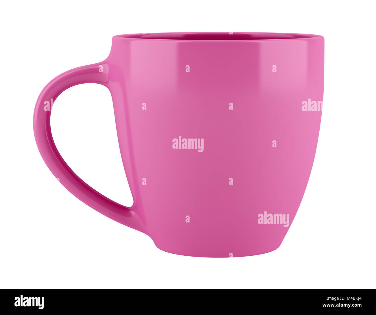 pink ceramic cup isolated on white background Stock Photo - Alamy