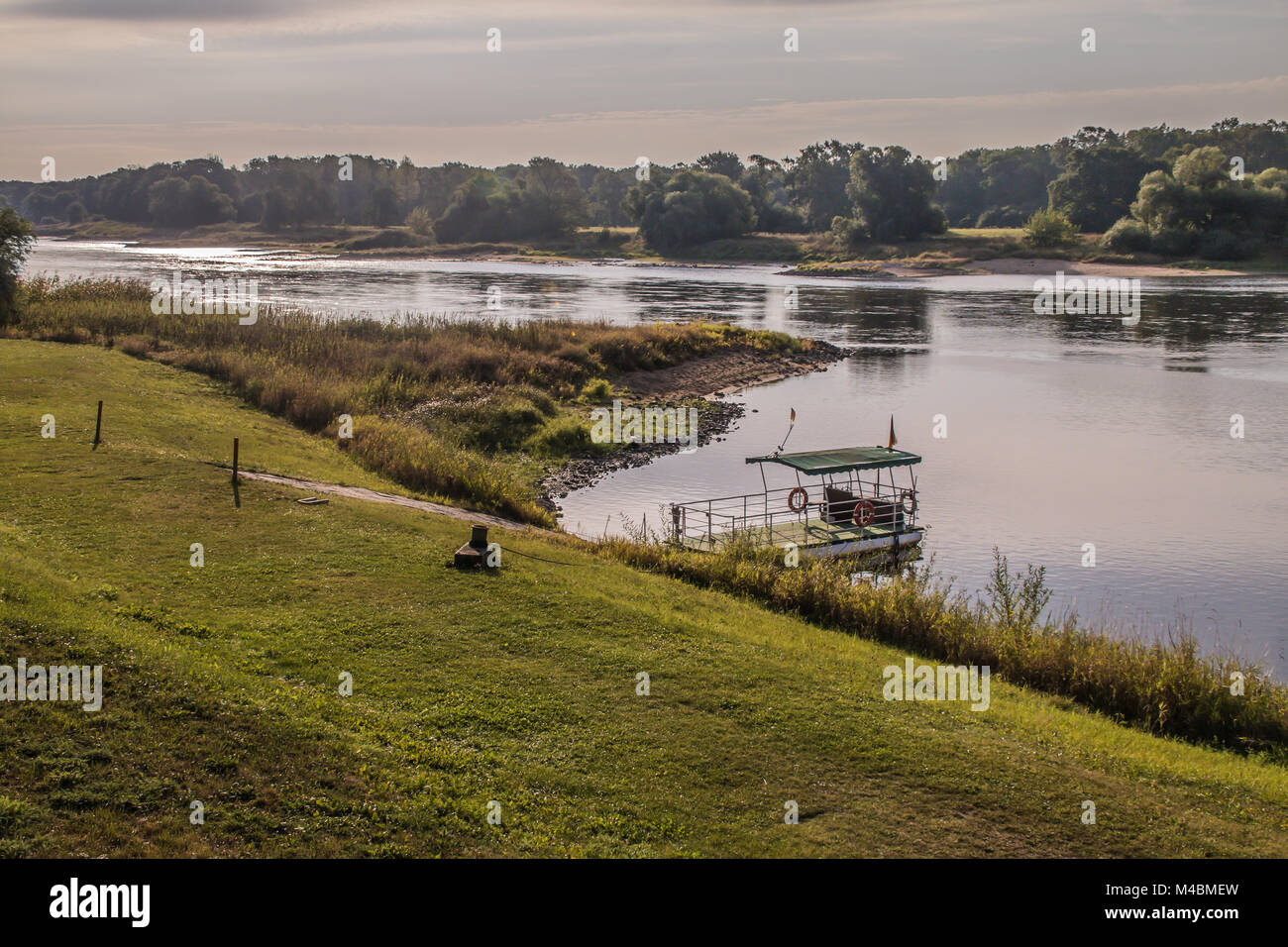 Ferry on the river Elbe, germany Stock Photo - Alamy