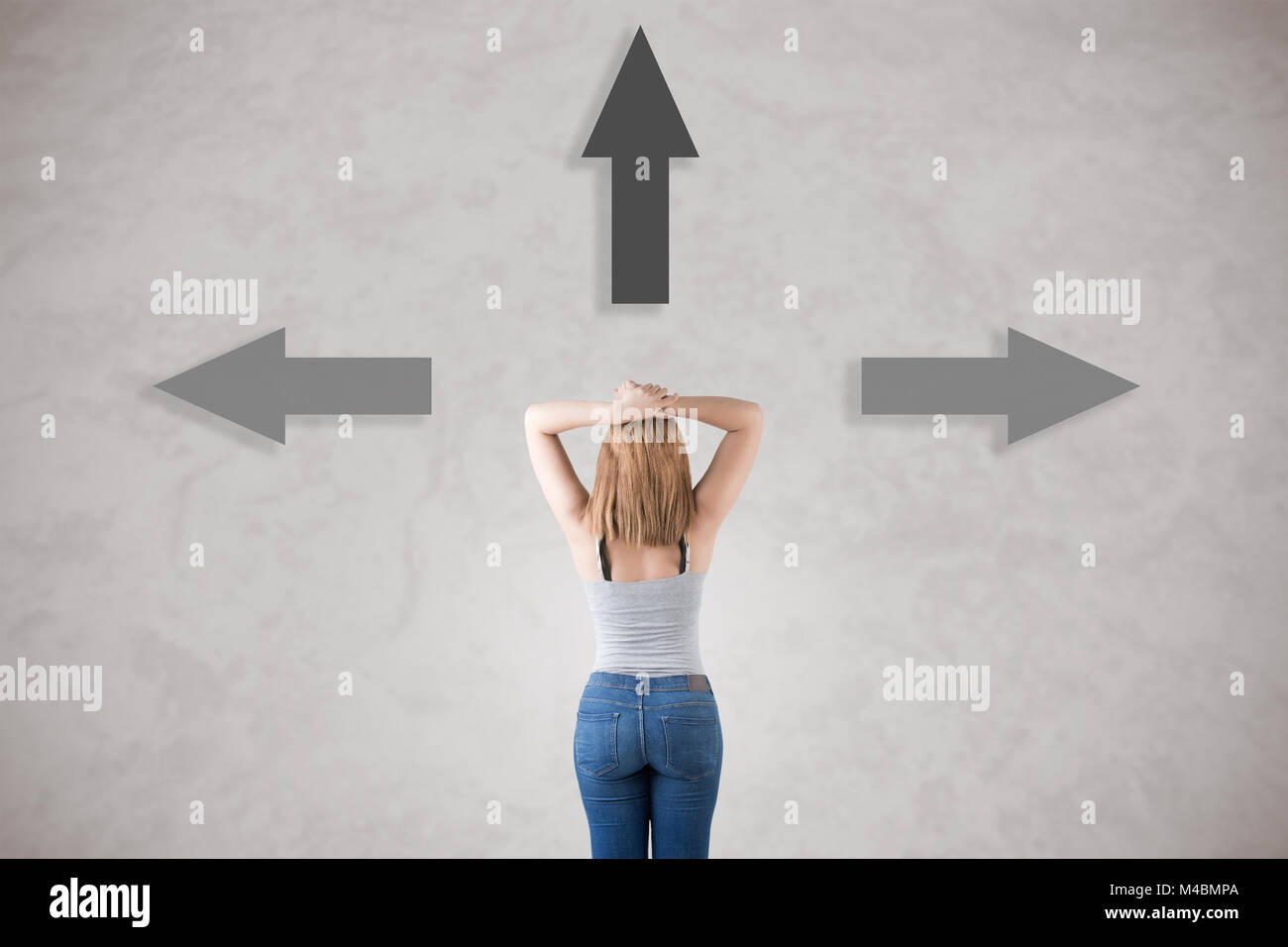 Female Student From The Back Stock Photo - Alamy