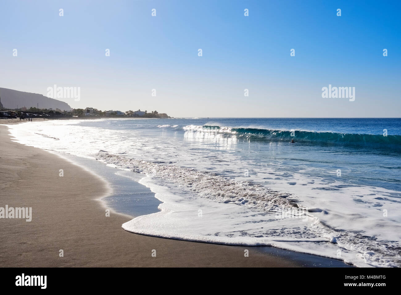 Surf at the sandy beach,Valle Gran Rey,La Gomera,Canary Islands,Spain ...
