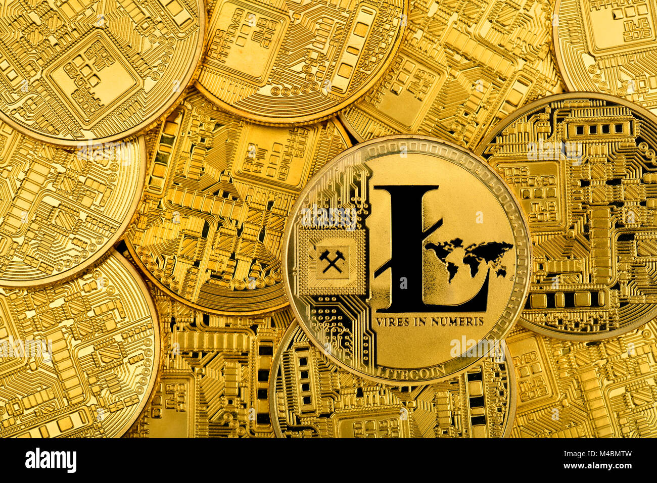 Gold litecoin hi-res stock photography and images - Alamy