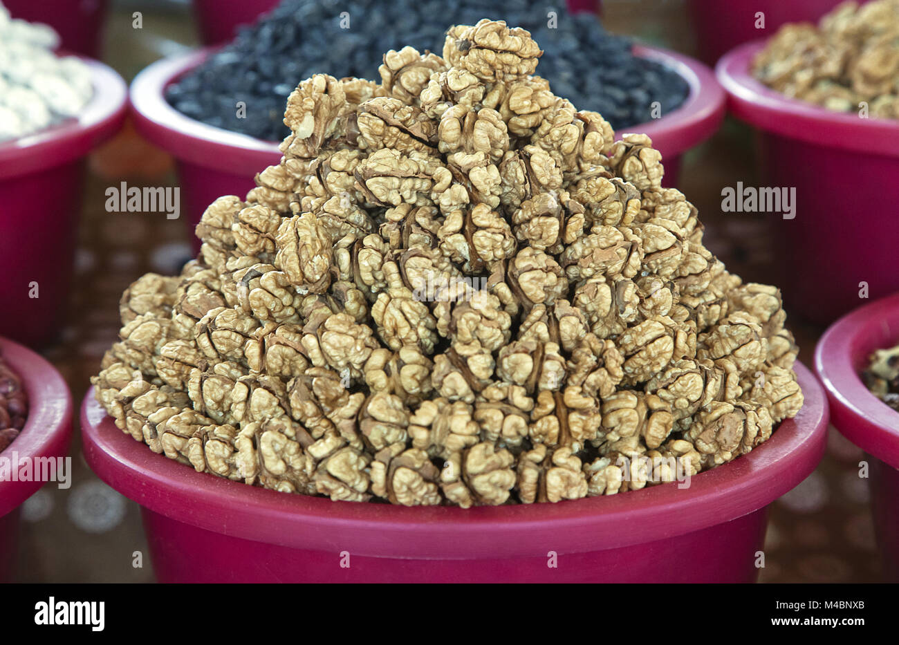 Shelled walnuts at a market in Uzbekistan Stock Photo - Alamy