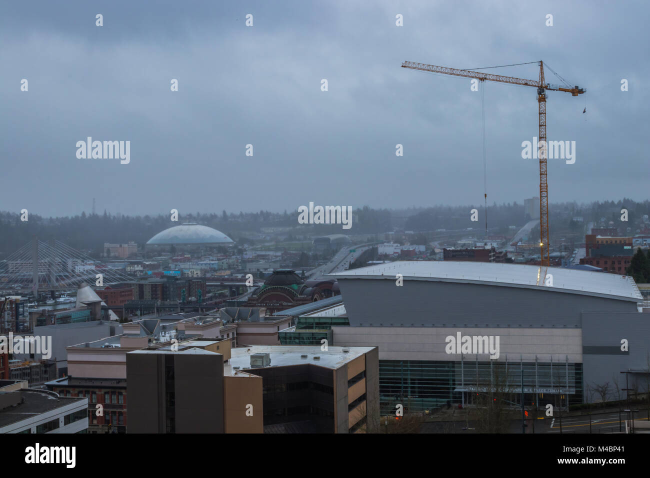 Tacoma landscape in the winter Stock Photo - Alamy