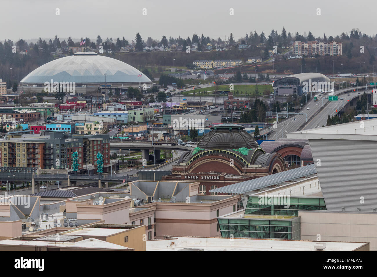 Tacoma landscape in the winter Stock Photo - Alamy
