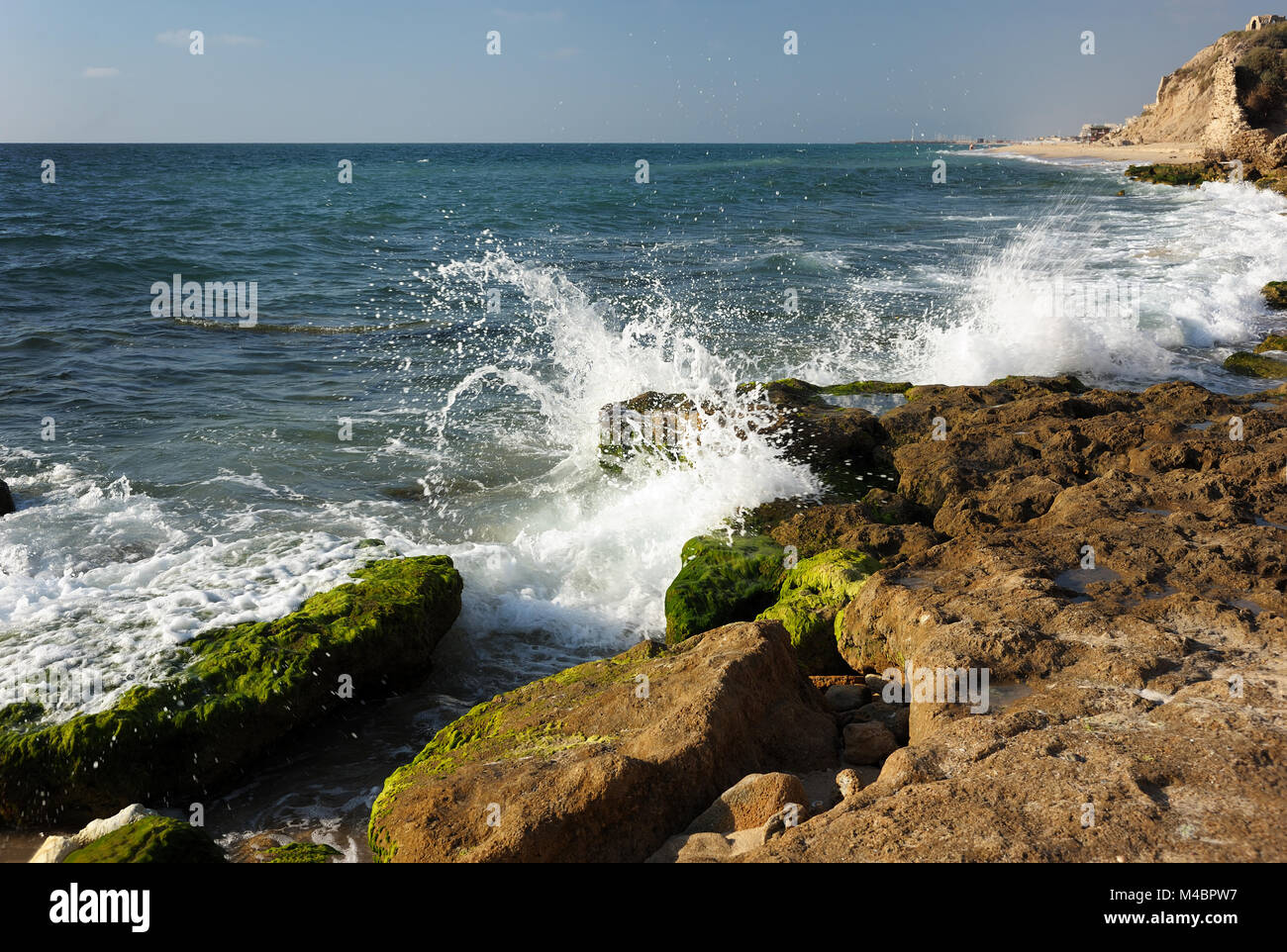 Mediterranean Coast Israel Stock Photo - Alamy