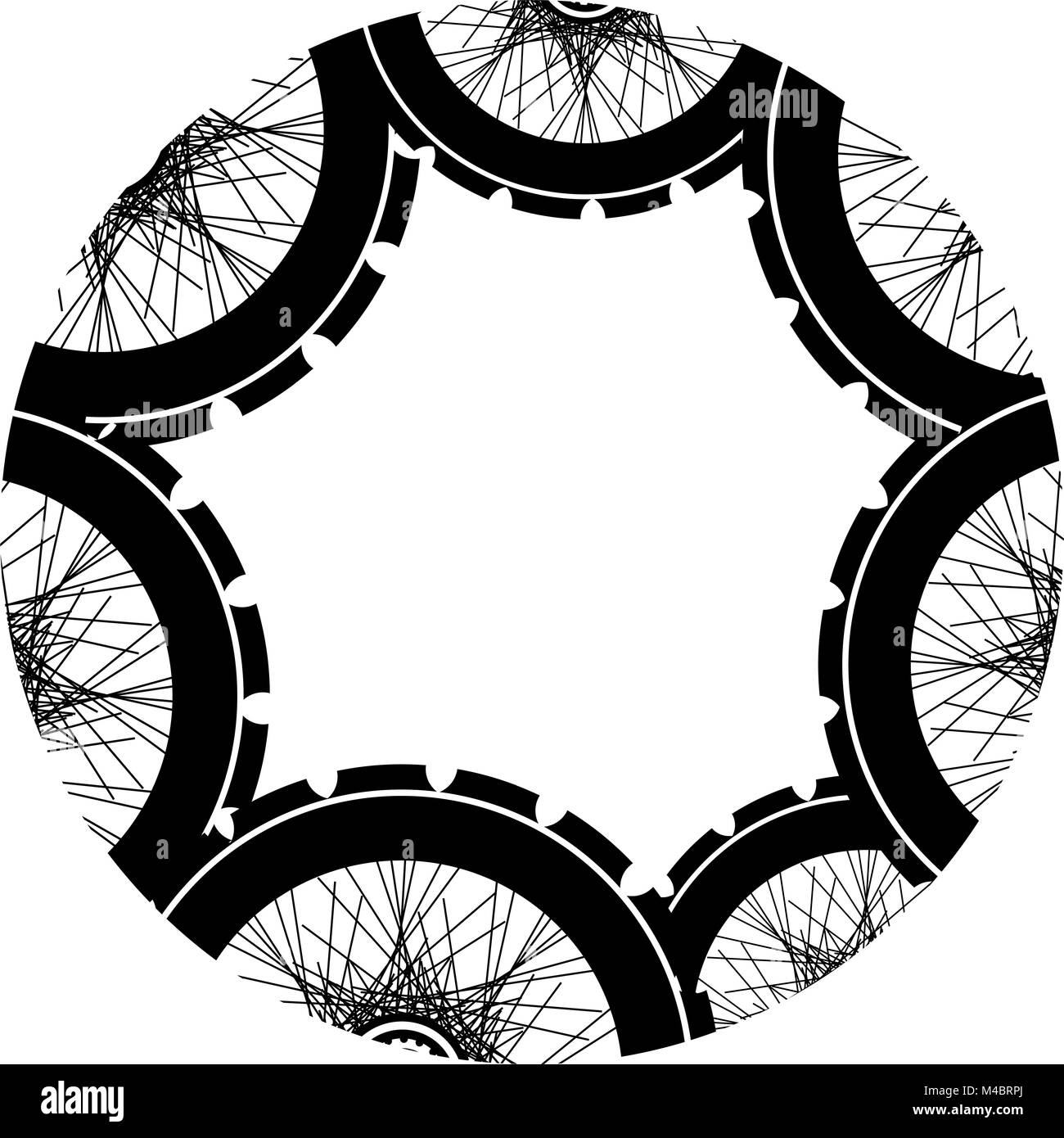bicycle wheels pattern isolated on white background Stock Photo - Alamy