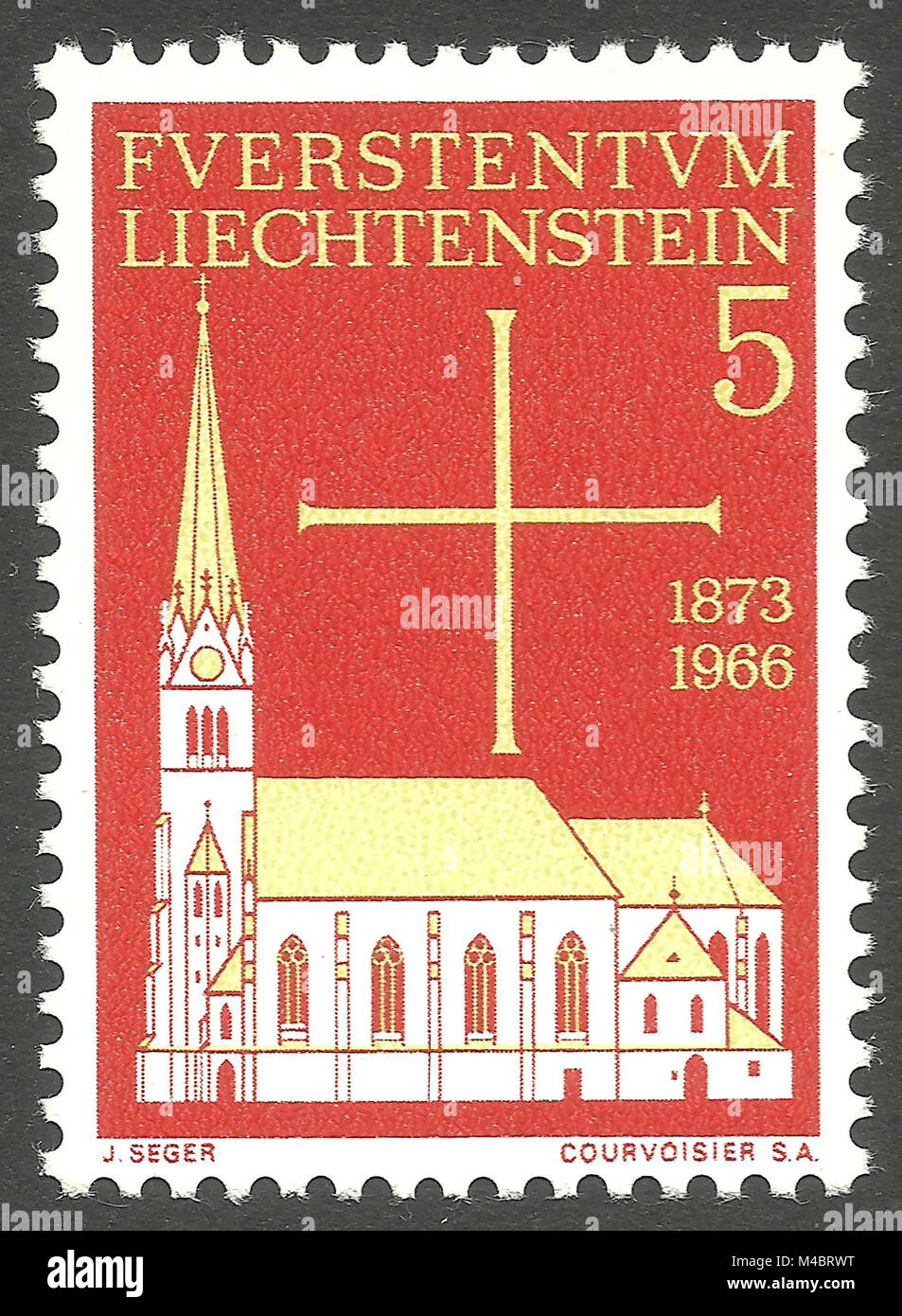 Liechtenstein - stamp printed in1966, Churches , Cathedrals, Church ...