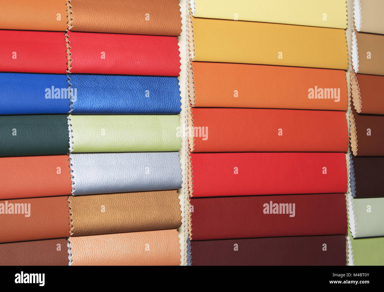 Color guide of leather close up Stock Photo - Alamy