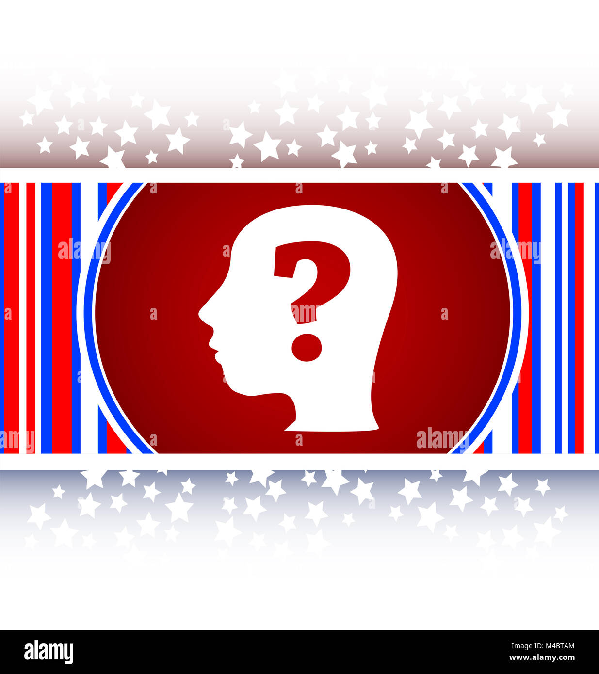 Human head with question mark symbol, web icon Stock Photo - Alamy