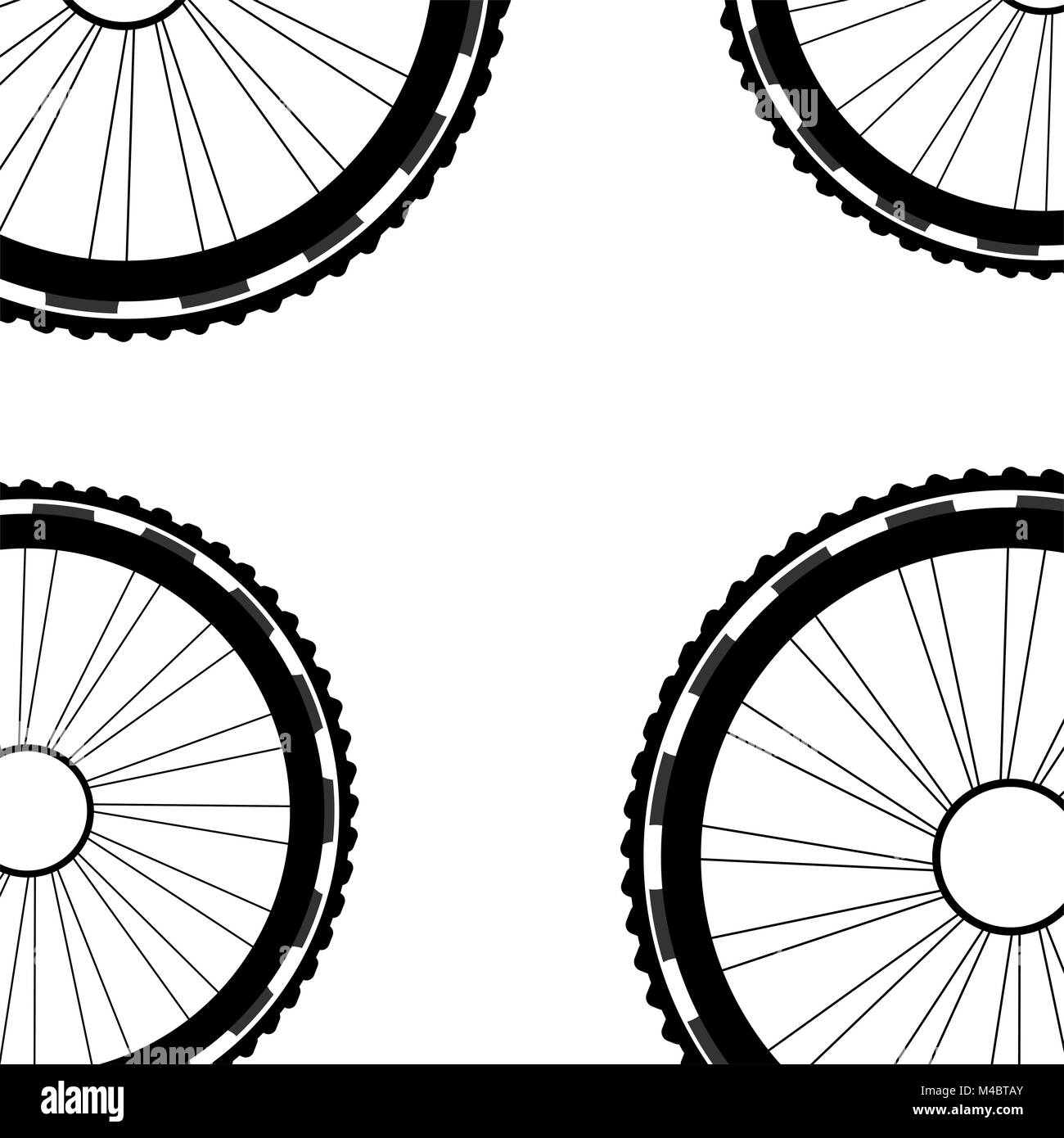 bicycle wheels pattern isolated on white background Stock Photo - Alamy