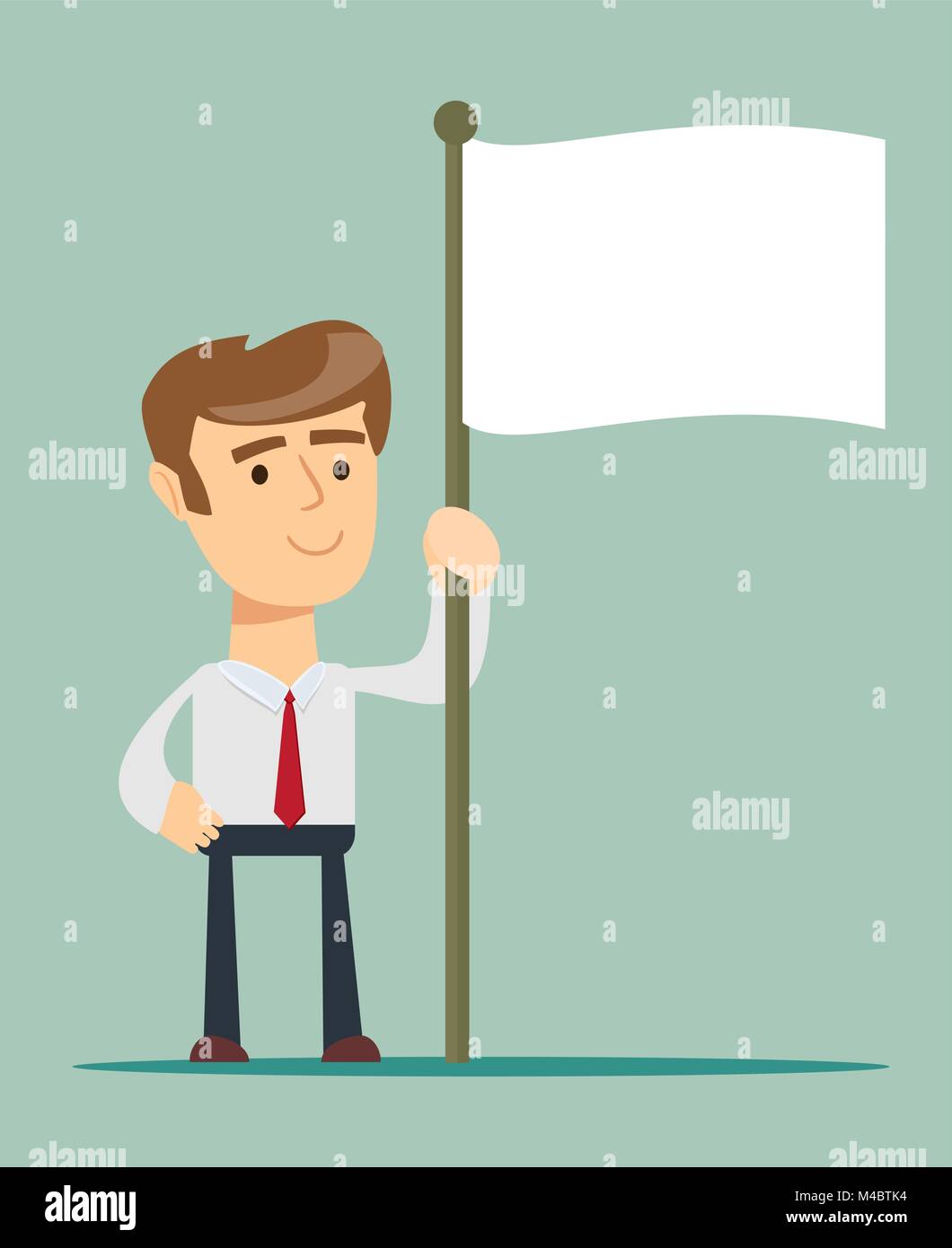 Cartoon white flag hi-res stock photography and images - Alamy
