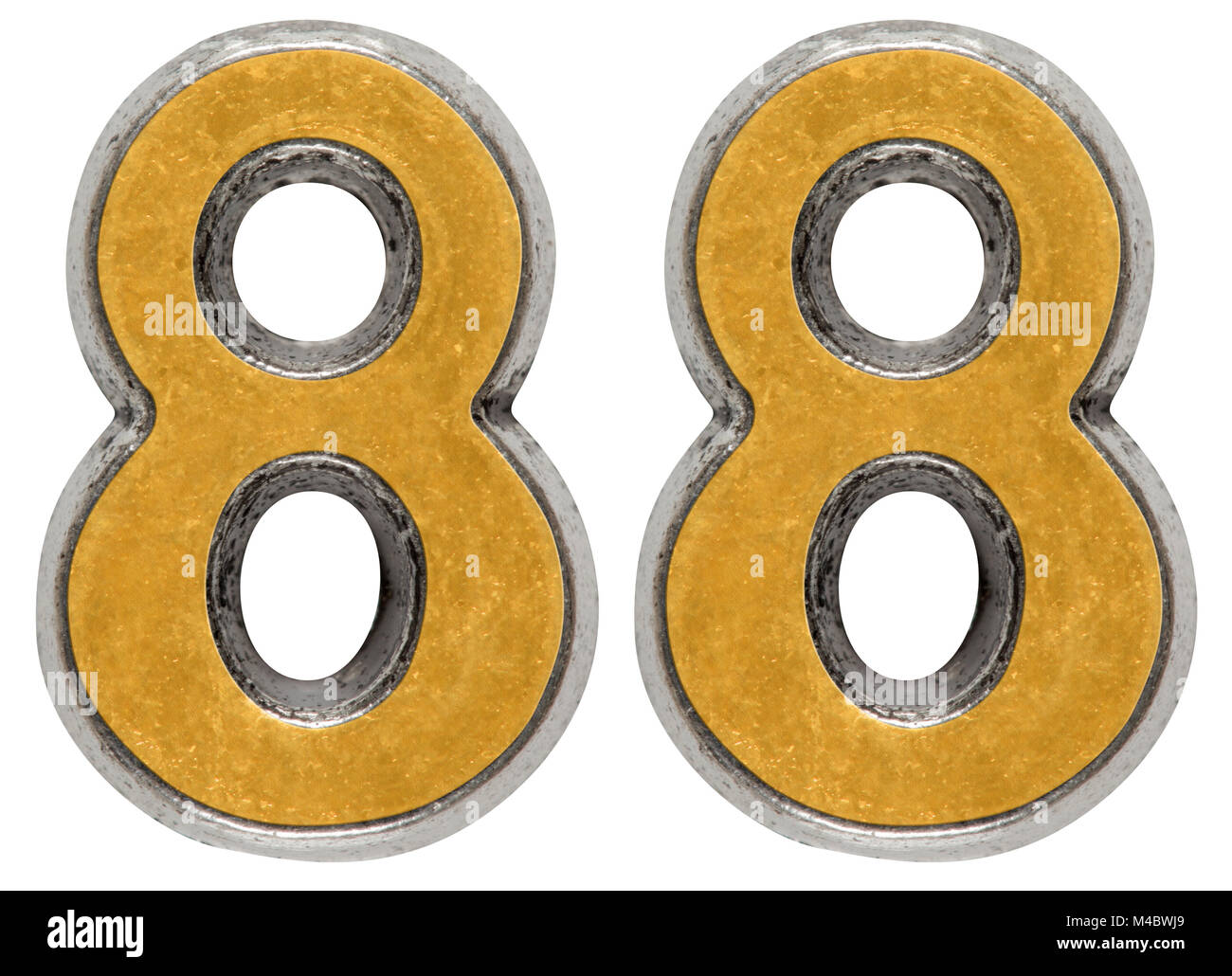 Metal numeral 88, eighty-eight, isolated on white background Stock ...