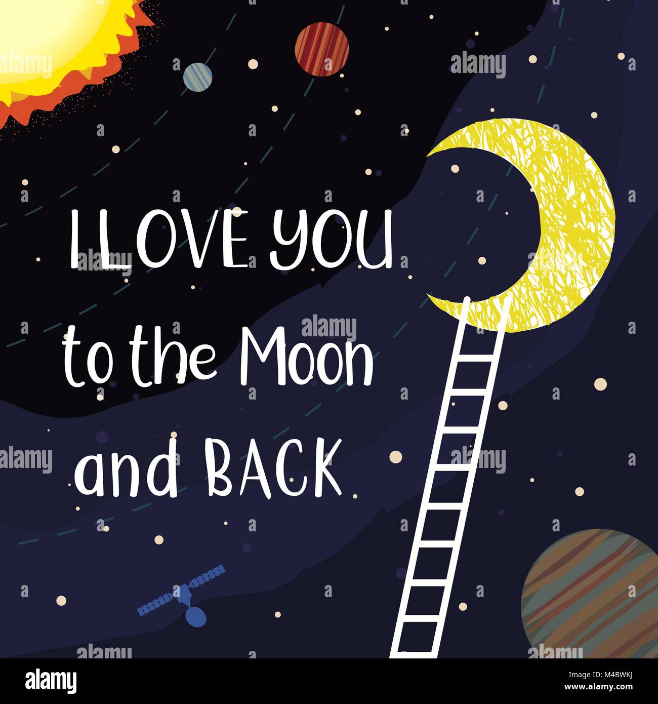 Moon lovers Stock Vector Images - Alamy