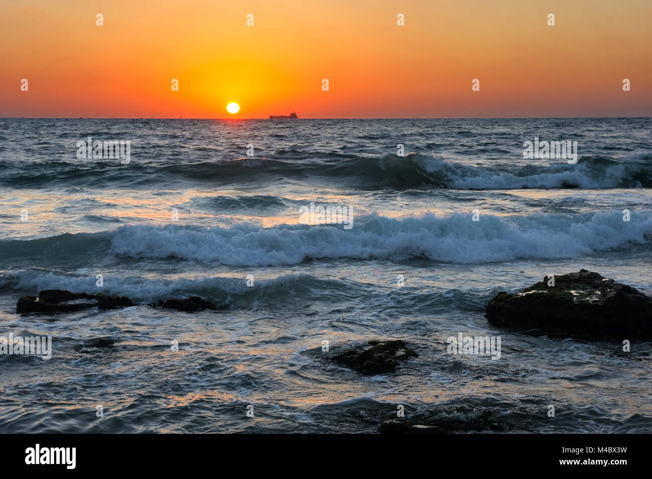 Mediterranean Coast Israel Stock Photo - Alamy
