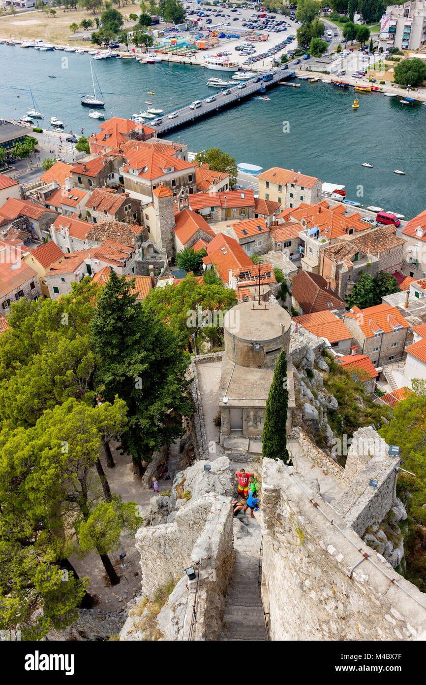 View on town and Cetina River from Mirabella fortress 16th century ...