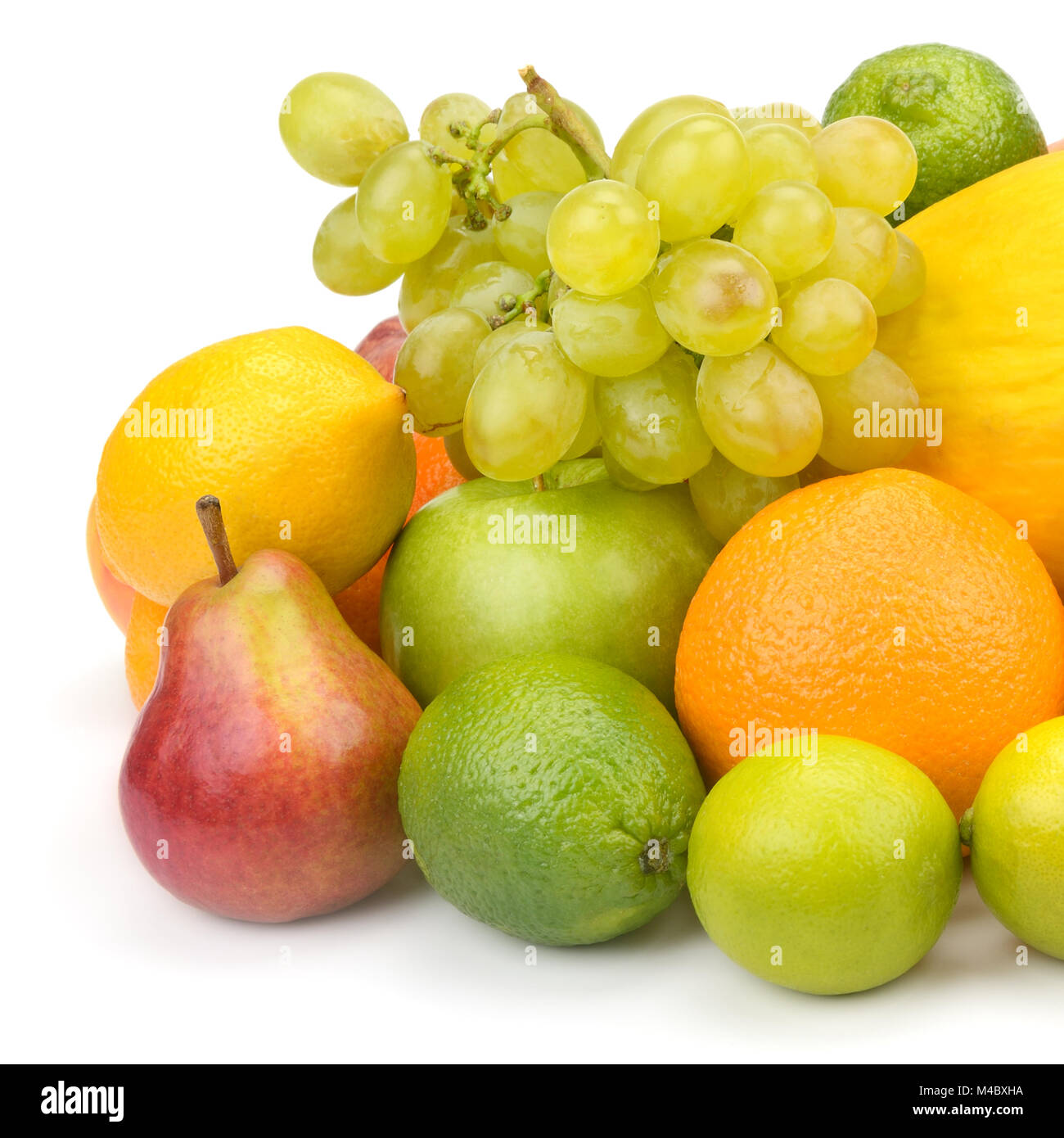 set of fruits isolated on white background Stock Photo - Alamy