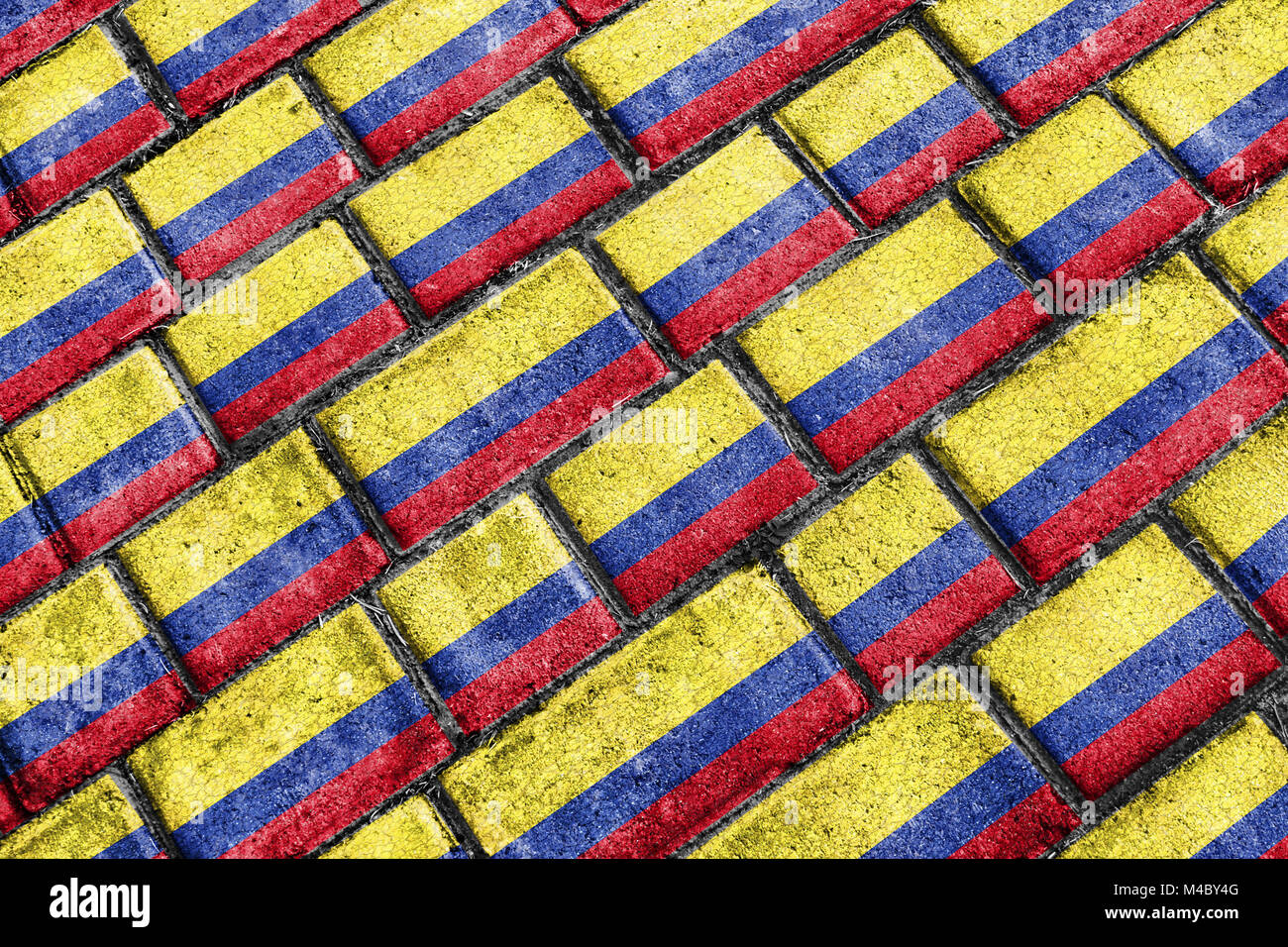 Colombia Flag Urban Grunge Pattern Stock Photo - Alamy