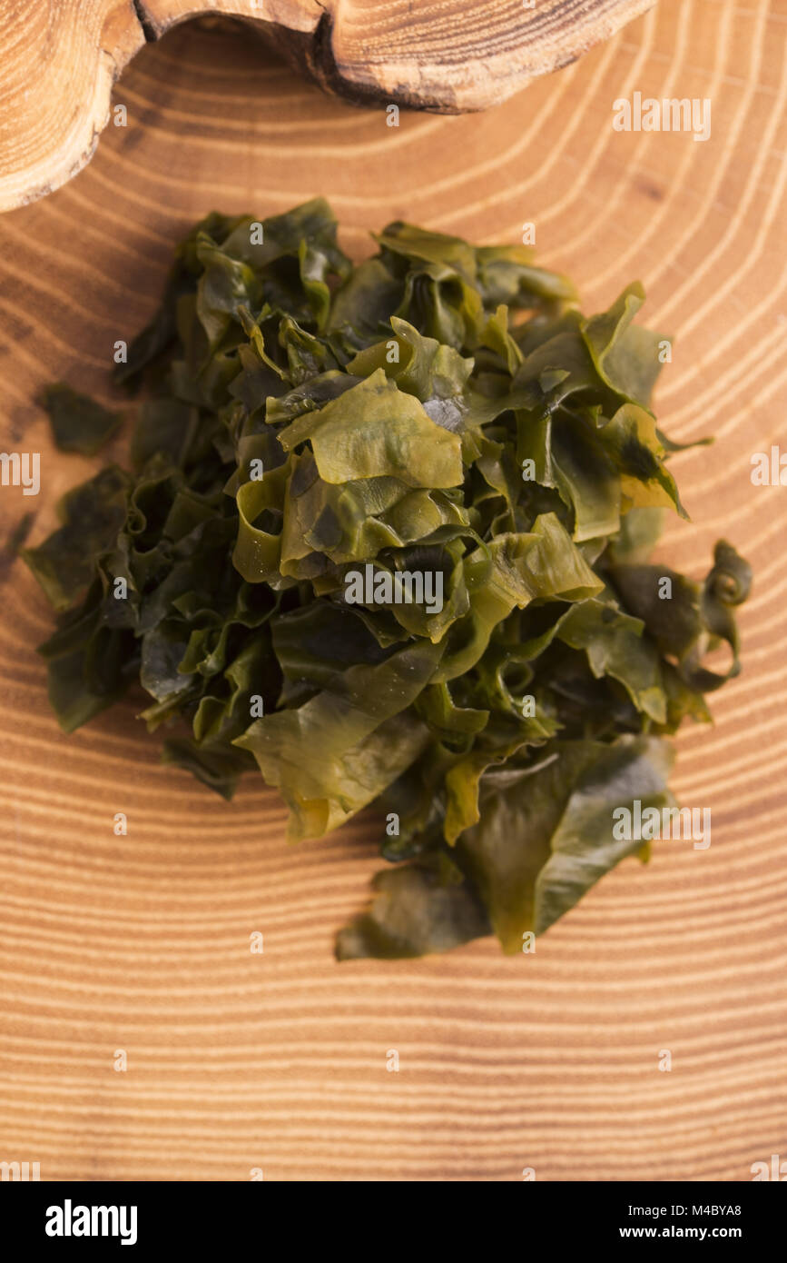 soaked wakame seaweed, japanese food Stock Photo - Alamy