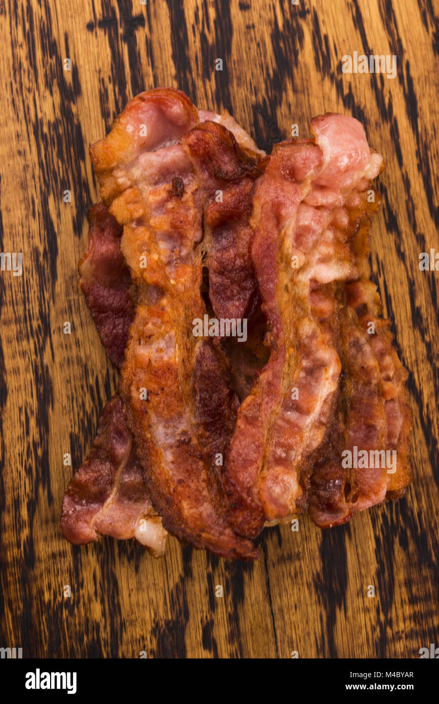 Cooked Bacon Strips Stock Photo - Alamy